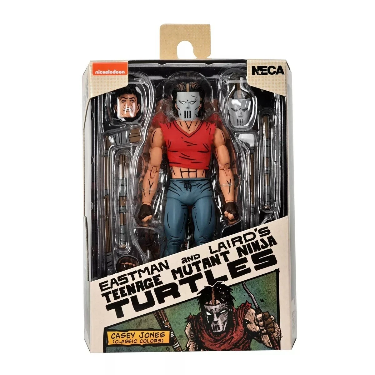 NECA Teenage Mutant Ninja Turtles Casey Jones Mirage Comics ( Red Shirt ...